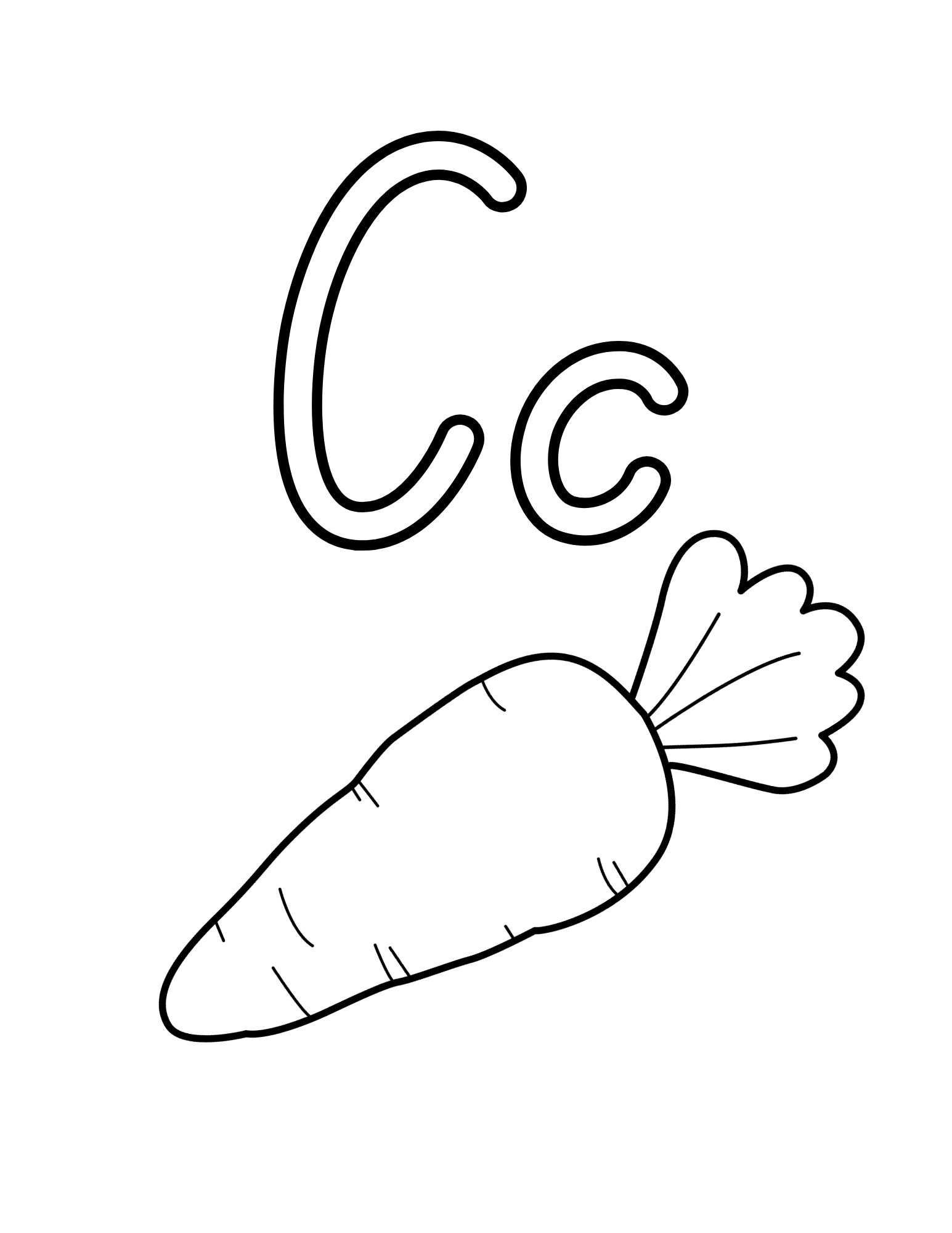 A-Z Coloring Pages, Fruit and Veggie Coloring Book, Printable Alphabet ...