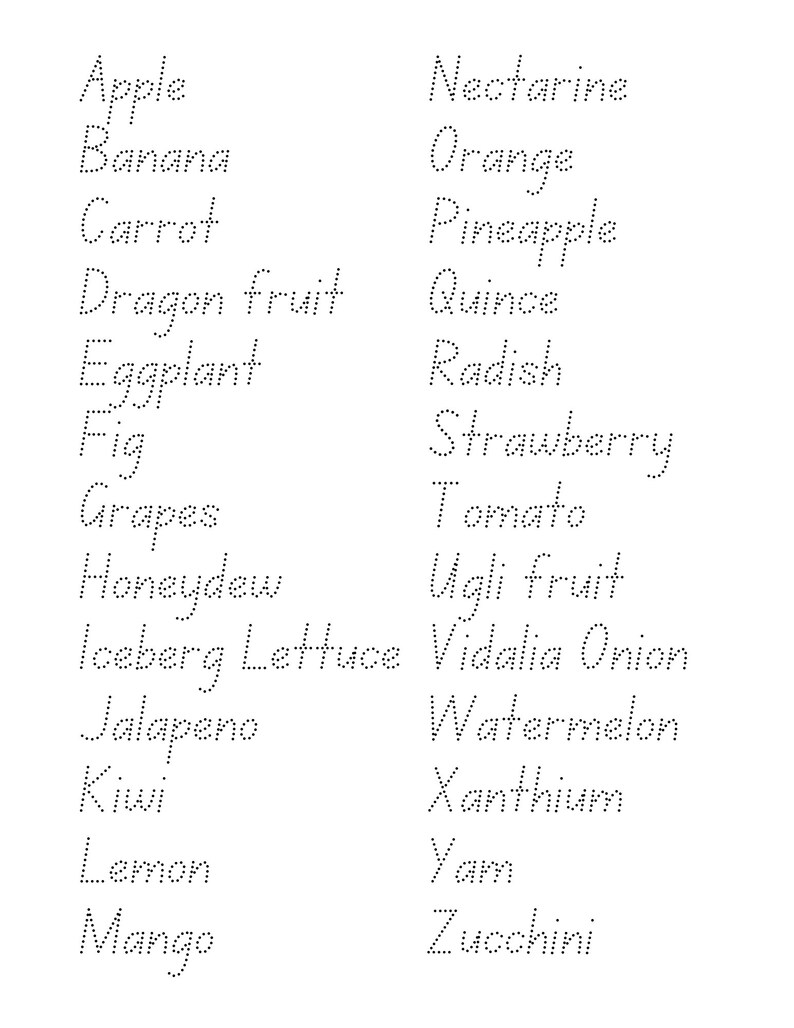 A-Z Coloring Pages, Fruit and Veggie Coloring Book, Printable Alphabet ...