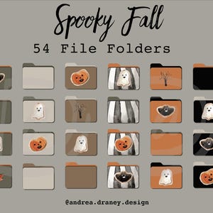 All in One Fall Desktop Organizers Fall File Folders Spooky Halloween ...