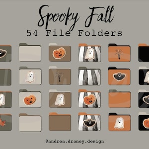 All in One Fall Desktop Organizers Fall File Folders Spooky Halloween ...