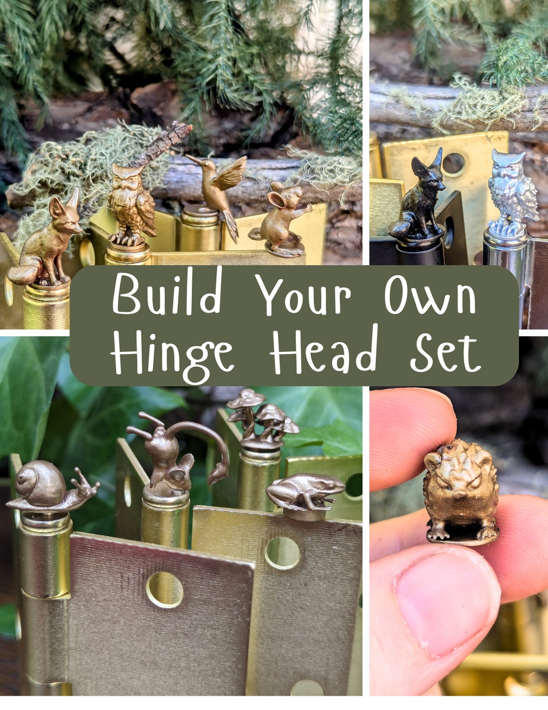 Hinge Head Custom Bundle Set Jerboa Mouse Owl Humming Bird Hedgehog Fox ...