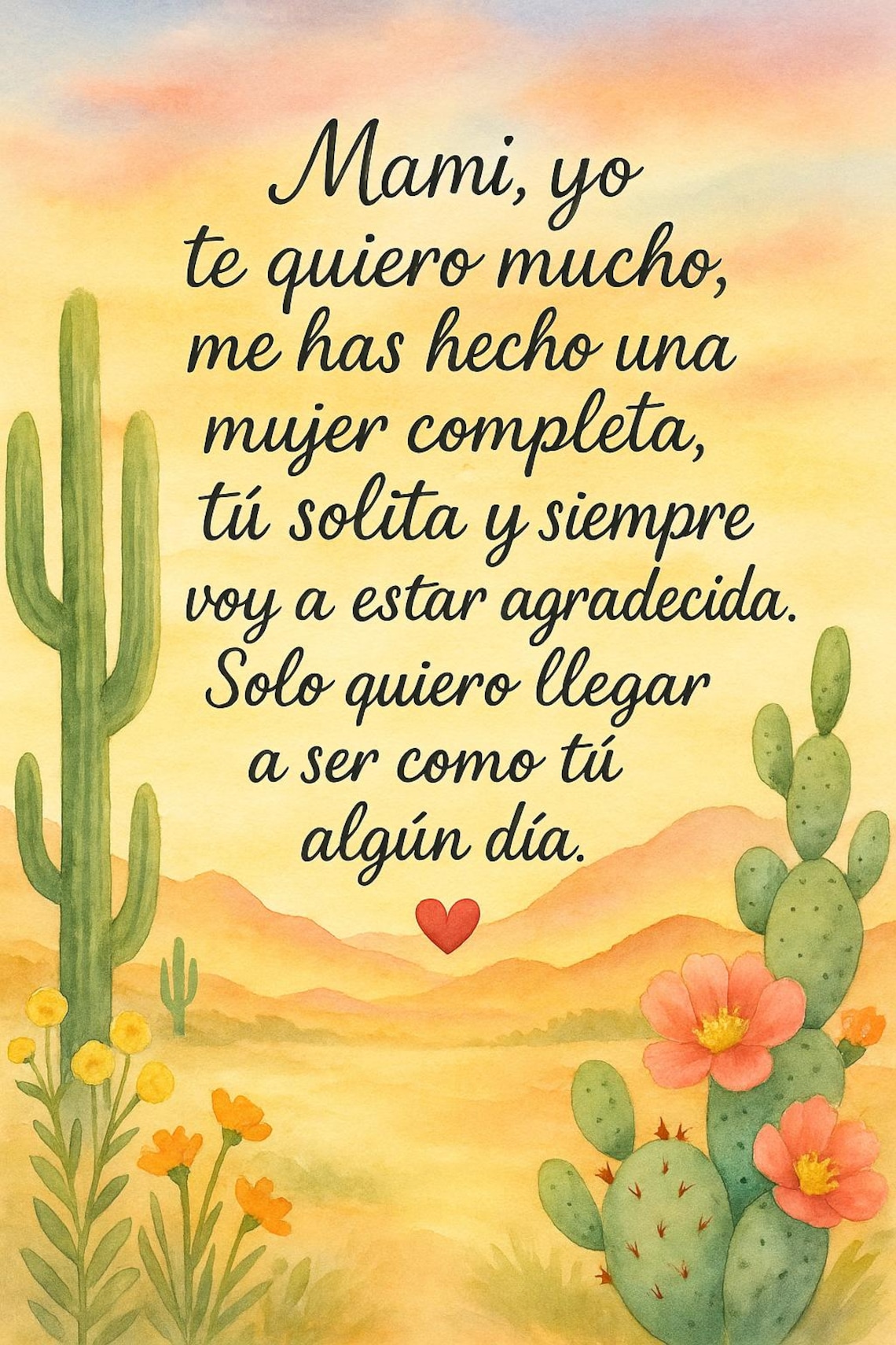 Mama Te Quiero-poster-mother I Love You- I Want to Be Like You-mother's ...