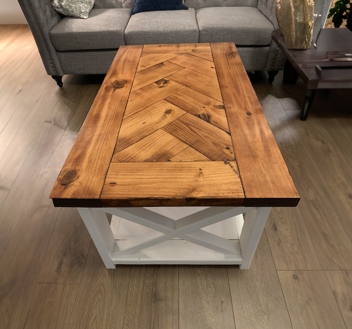 Modern Rustic Wooden Coffee Table for Your Living Room, Farmhouse ...
