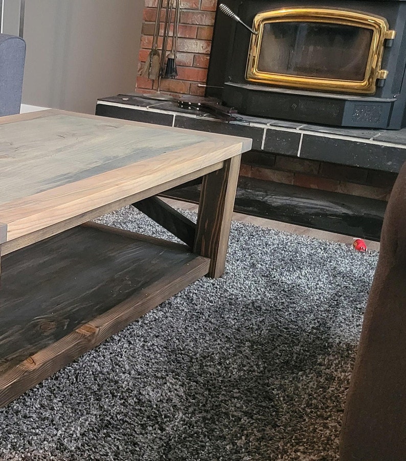 Handcrafted Farmhouse Coffee Table With Reclaimed Wood, Modern Rustic ...