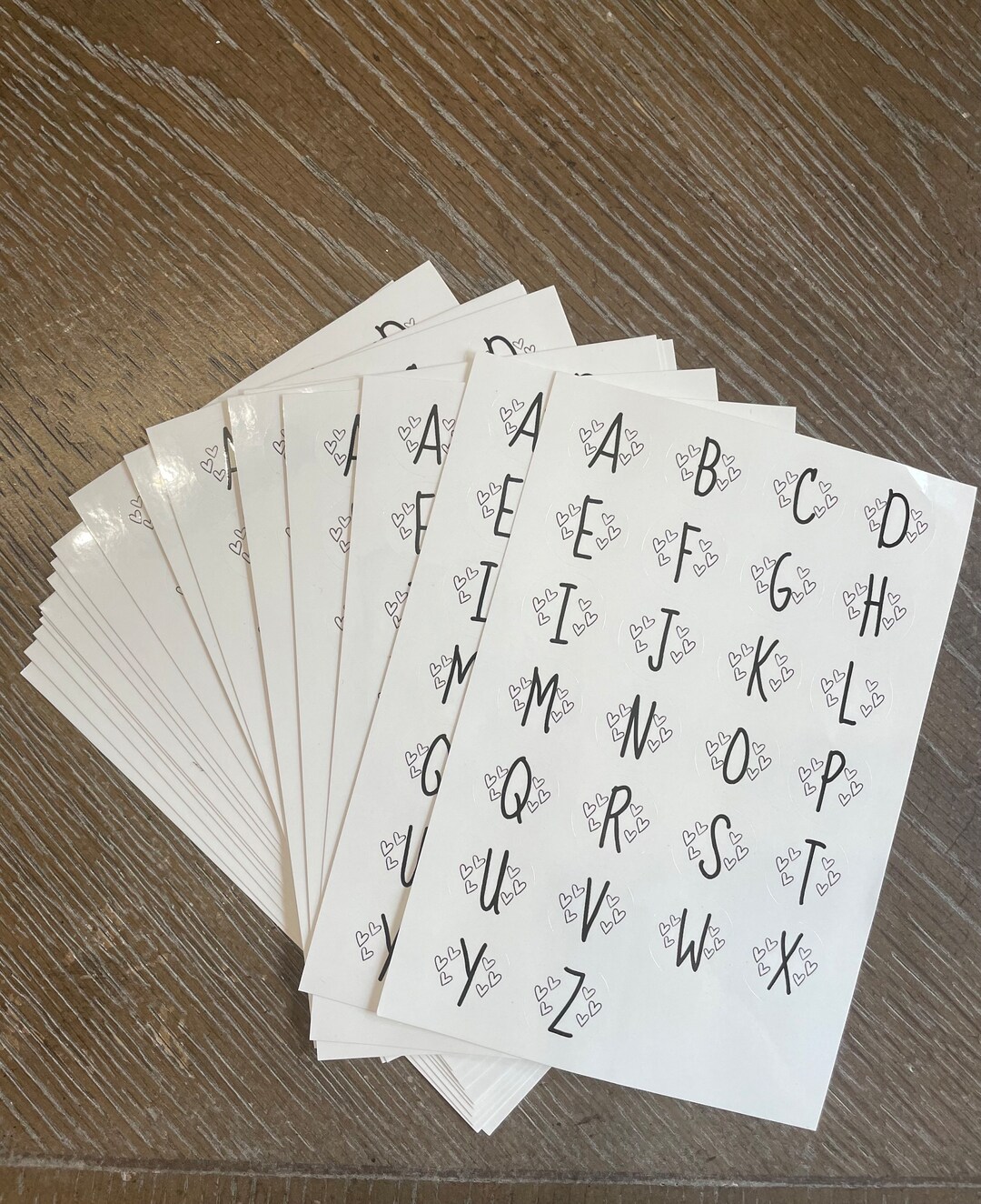 Alphabet Sticker Sheet Monogram Sticker Sheet Basic Letter - Etsy