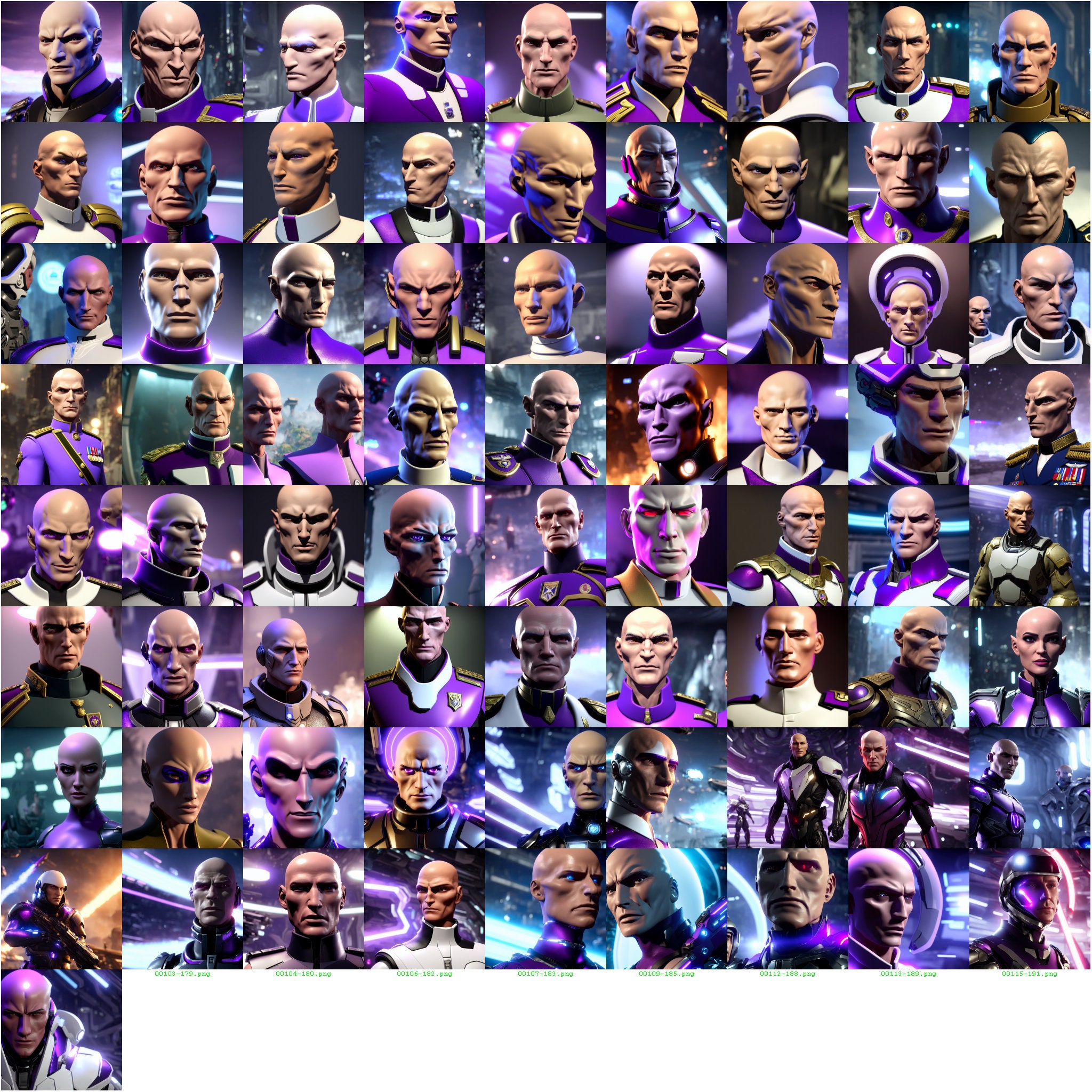 Sci-fi NPC Portrait Pack 1024x1024 - Futuristic Human and Alien Portraits for Use in Game Dev ...