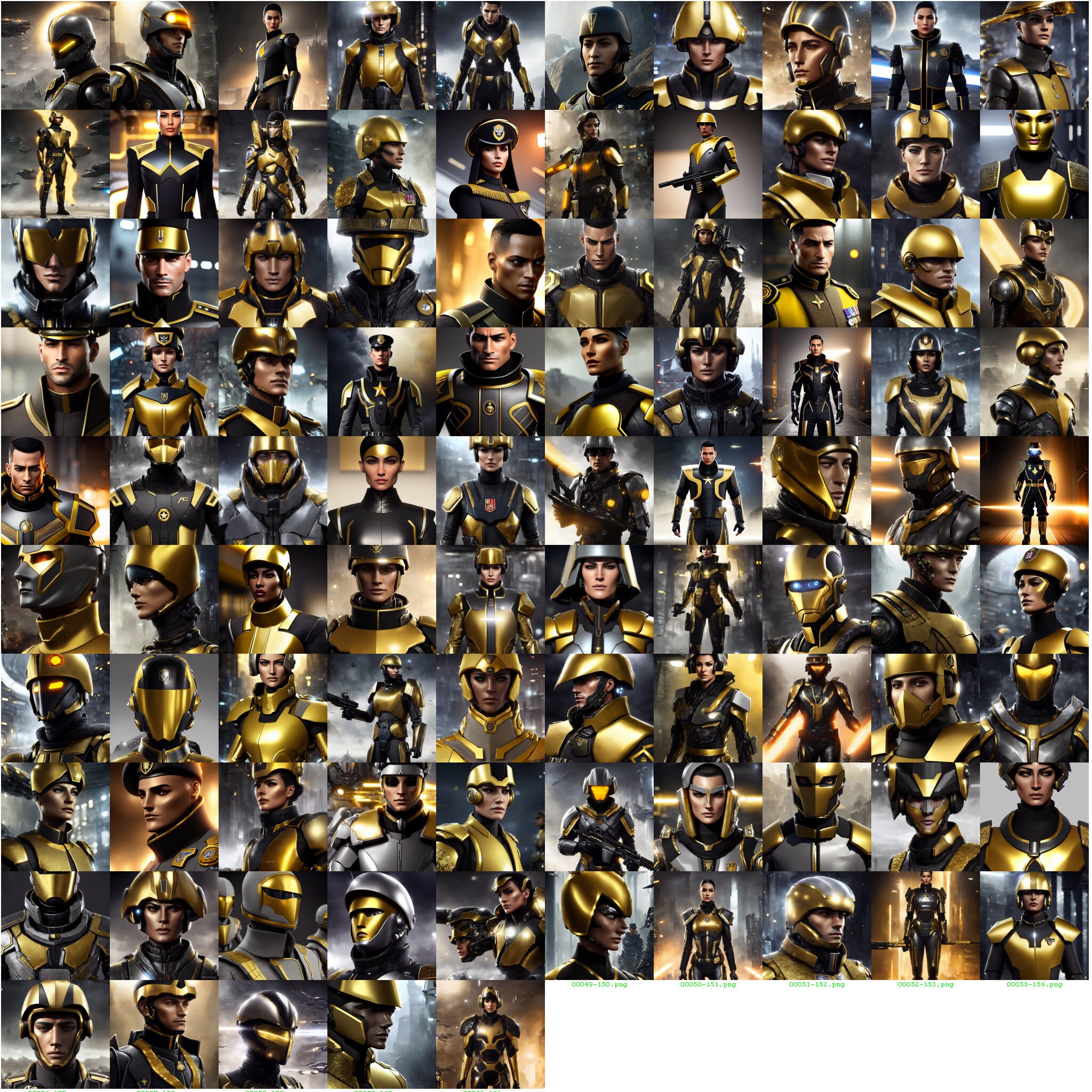 Sci-fi NPC Portrait Pack 1024x1024 - Futuristic Human and Alien ...
