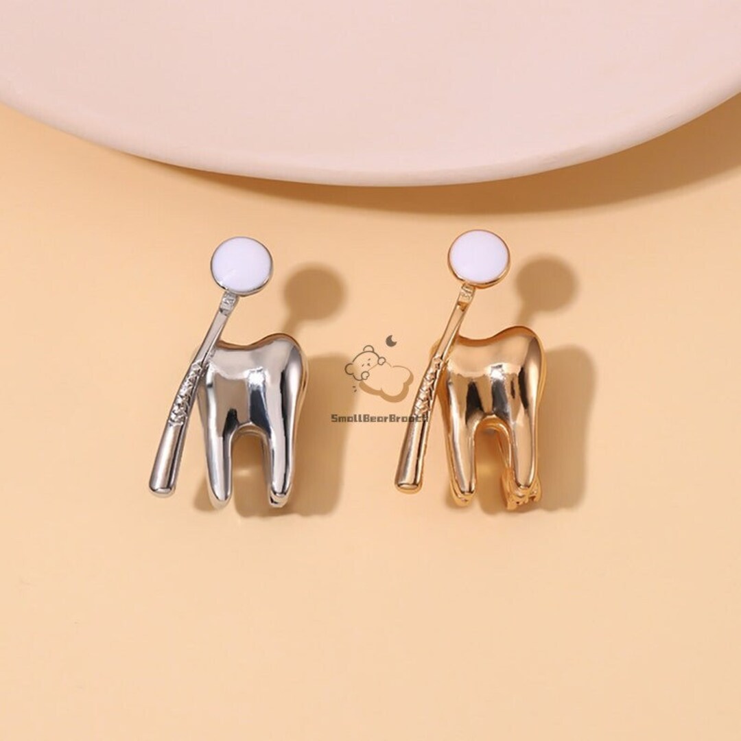 Cute Back Tooth and Mouth Mirror Dental Pindentist Pin - Etsy