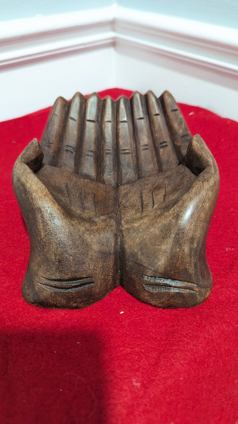 Solid Wood Praying Hands - Etsy