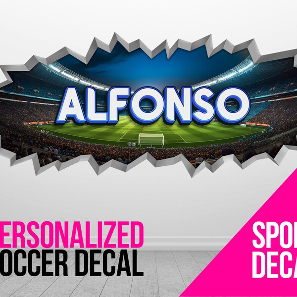 Soccer Wall Decal - Etsy