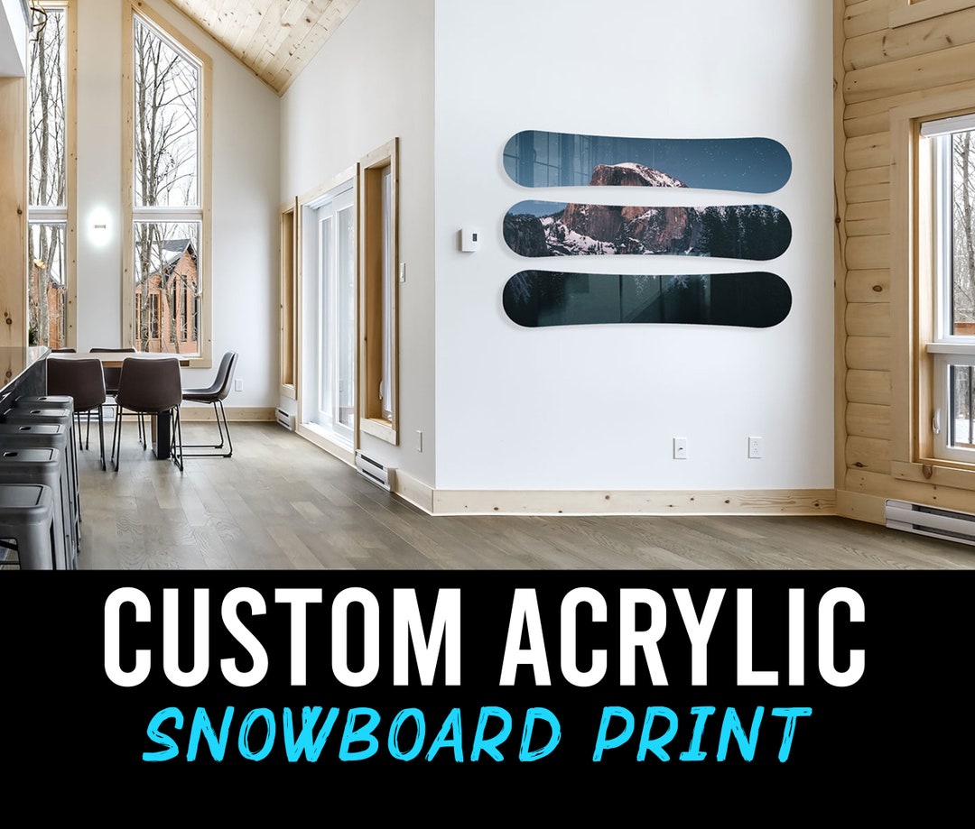 Snowboard Wall Art, Custom Acrylic Snowboard Art, Personalized ...