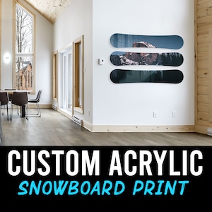Snowboard Wall Art, Custom Acrylic Snowboard Art, Personalized ...
