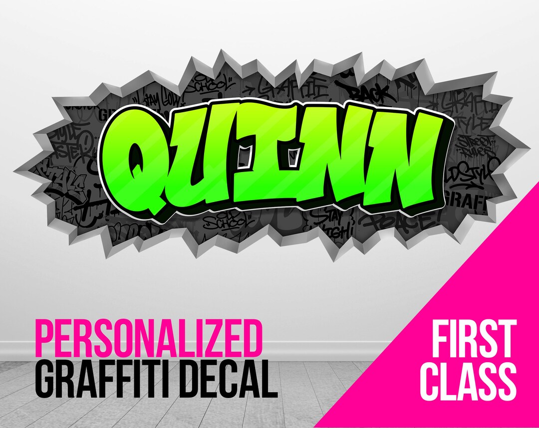 Graffiti Wall Decals, Personalized Name Decals, Wall Decals, Graffiti ...