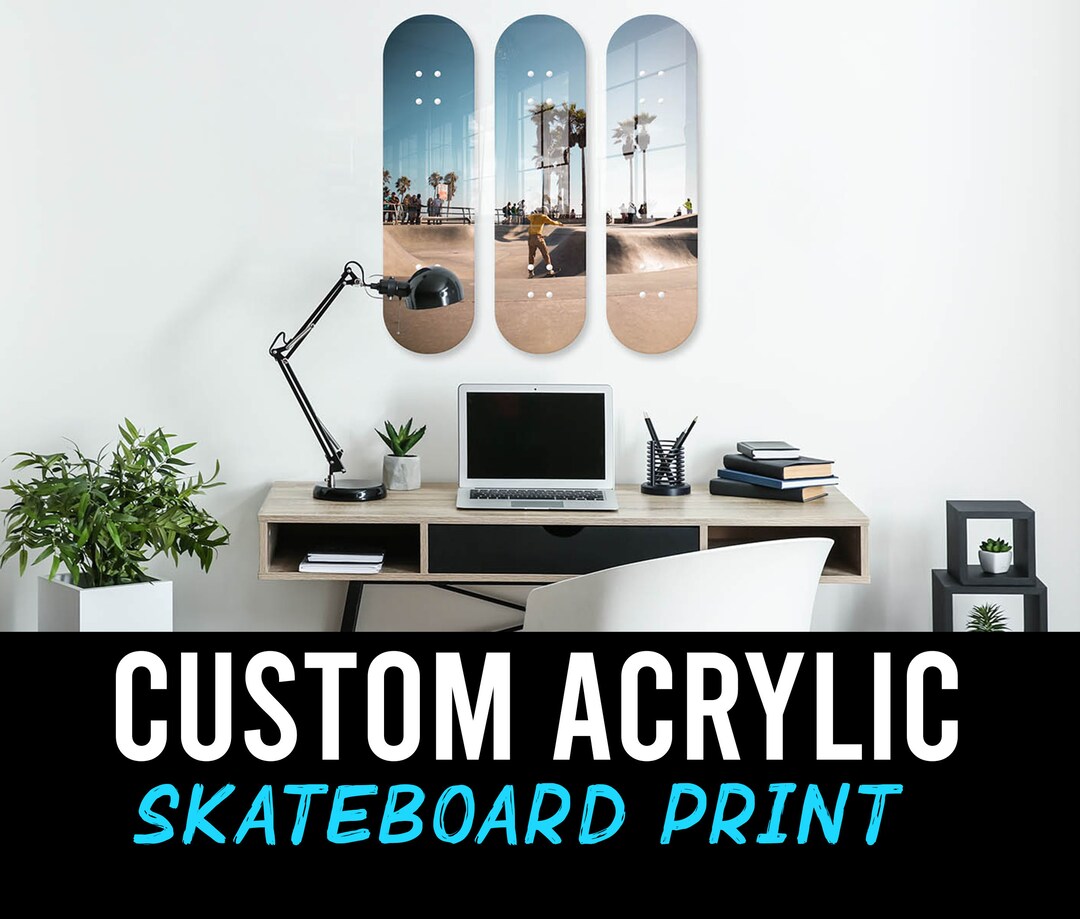 Skateboard Wall Art, Valentine's Day Acrylic Skateboard Art ...