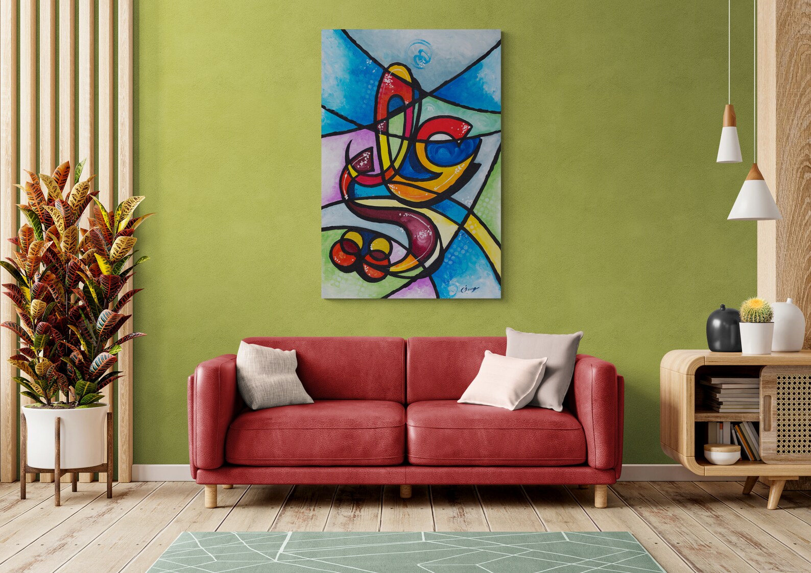Ali Calligraphy High Quality Paper Print Modern Colorful Arabic ...