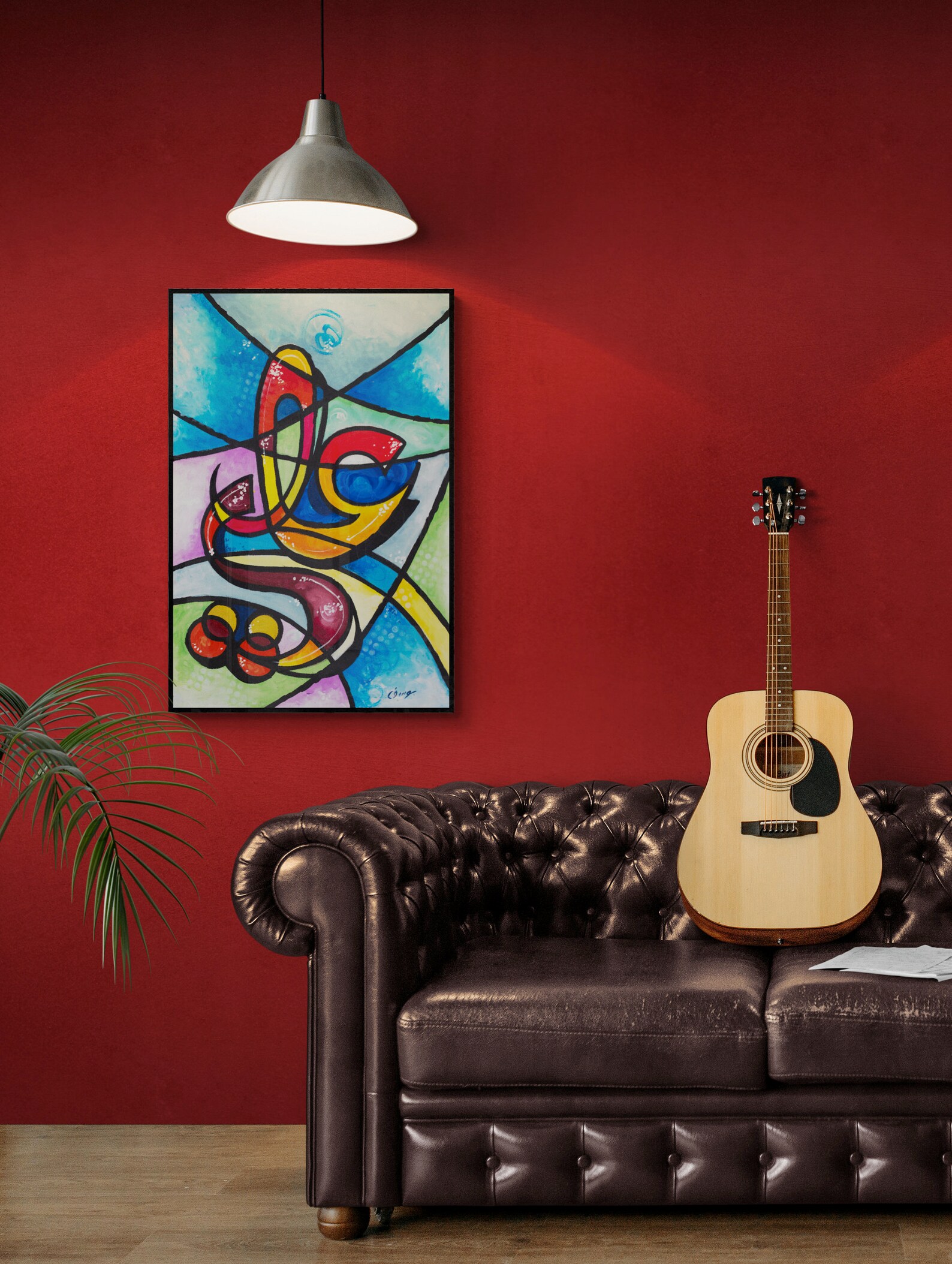 Ali Calligraphy High Quality Paper Print Modern Colorful Arabic ...