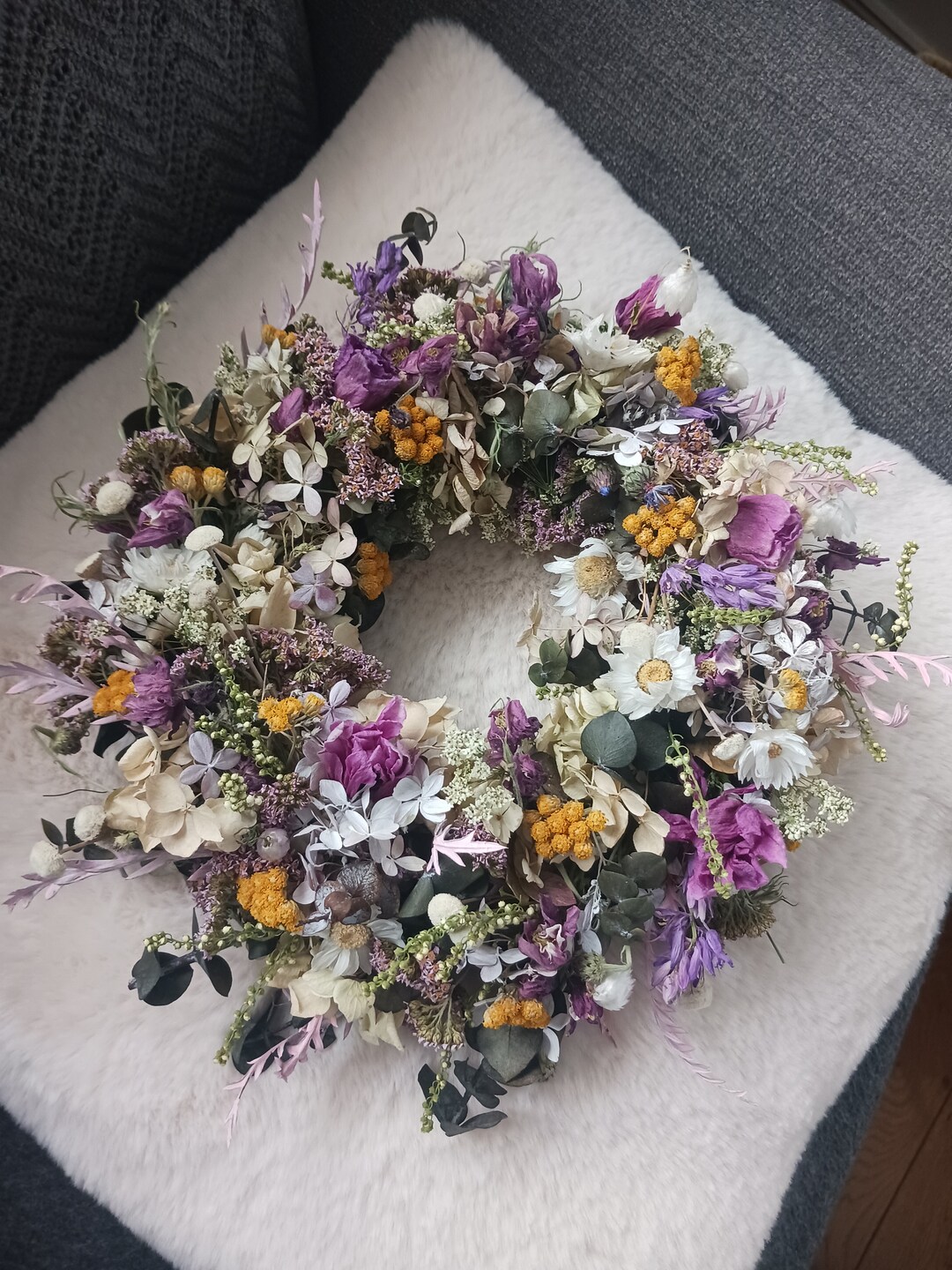 Summer Flower Wreath Dried Flower Wreath Wreath summer Magic - Etsy