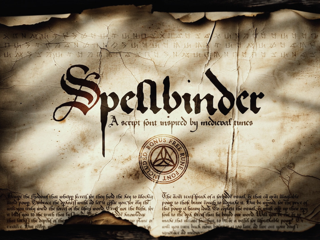 Spellbinder - A Medieval Handwritten Font for D&D, Middle Ages Script ...