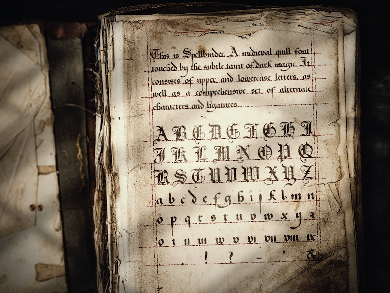 Spellbinder - A Medieval Handwritten Font for D&D, Middle Ages Script ...
