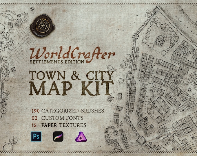 5 Instant Downloadable Dnd Town Maps for D&D Role Playing Map for ...