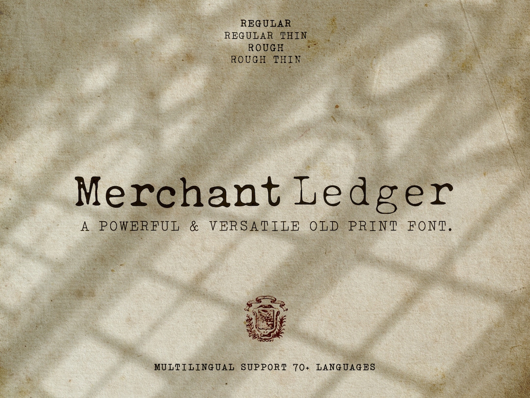 Merchant Ledger - Authentic Vintage Typewriter Font, Old-school Grunge ...