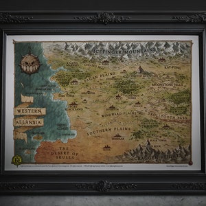 Fighting Fantasy Map of Western Allansia colour - Etsy