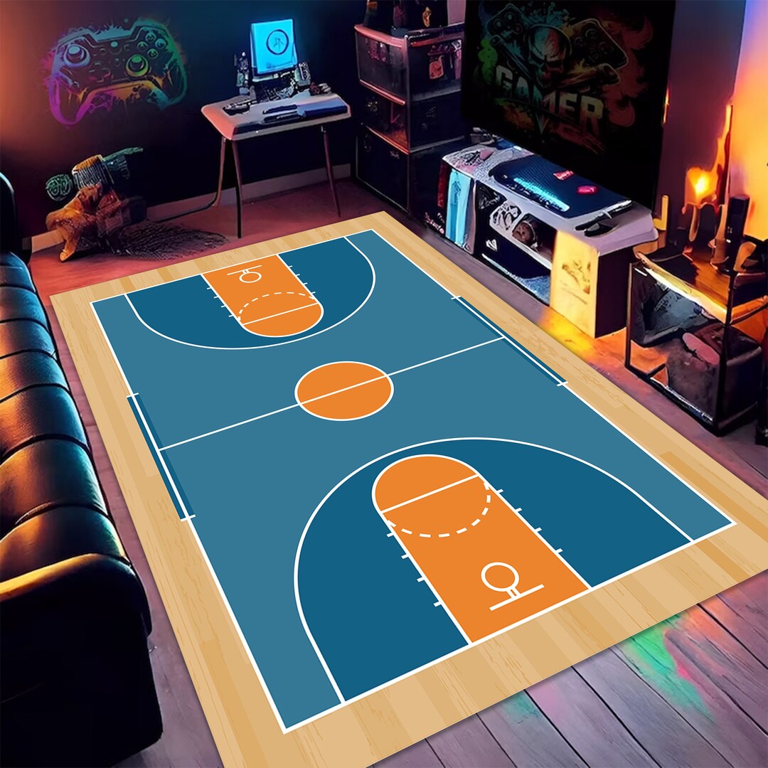 Basketball Rug, Basketball Court Rug, Team Rug, Sport Rug, Area Rug ...