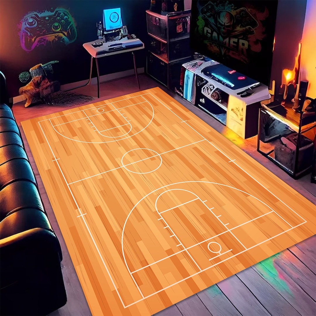 Basketball Rug, Basketball Court Rug, Parquet Rug, Sport Rug, Area Rug ...