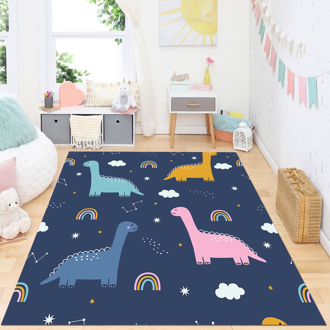 Dinosaur Rug, Dinosaur Pattern, Dinosaur Cute, Dino Rug, Nursery Rug ...
