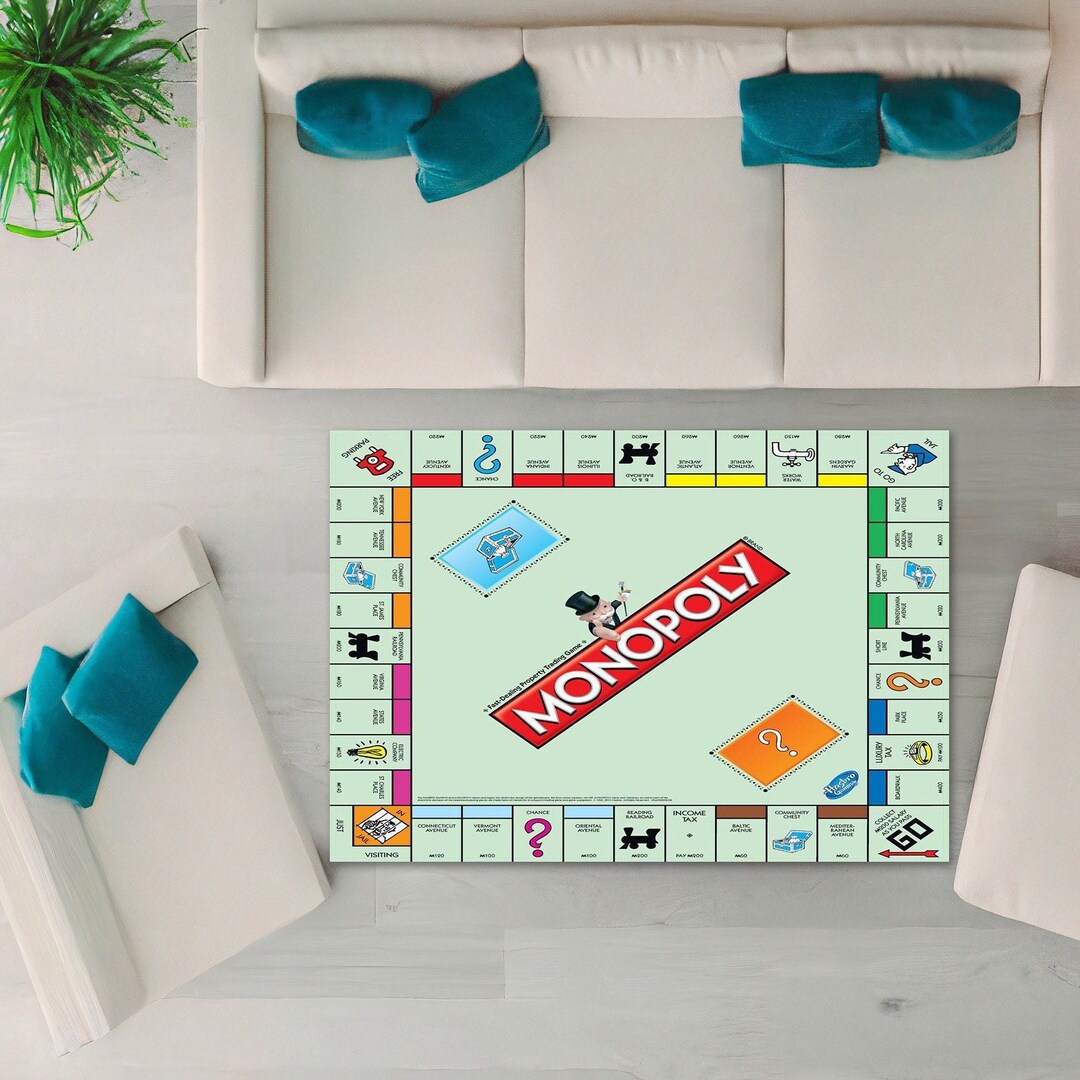 Monopoly Rug, Board Game Rug, Gaming Rug, Popular Game Rug, Fun Rug ...
