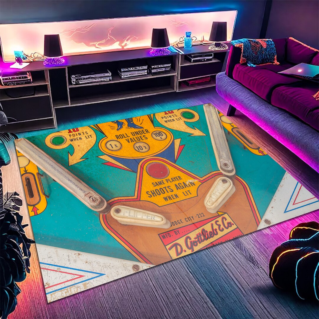 Pinball Playfield Rugs, Pinball Rug, Cool Rug, Game Room Rug, for ...
