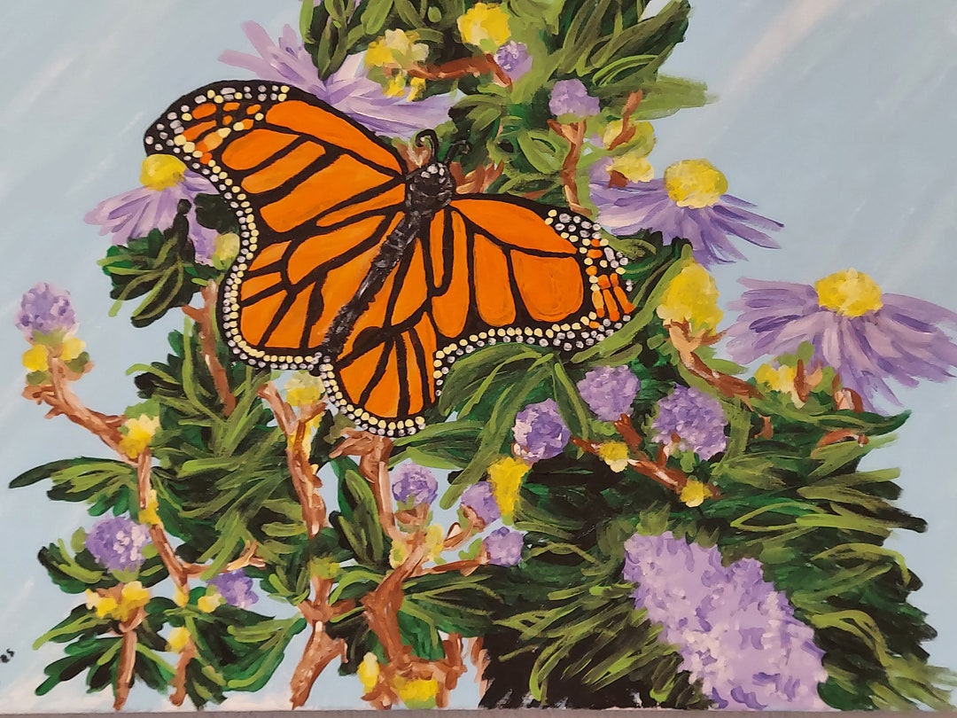 Monarch Butterfly Painting - Etsy