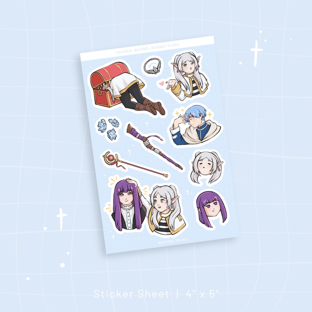 Frieren: Beyond Journey's End | Frieren and Friends | 4"x6" Sticker ...