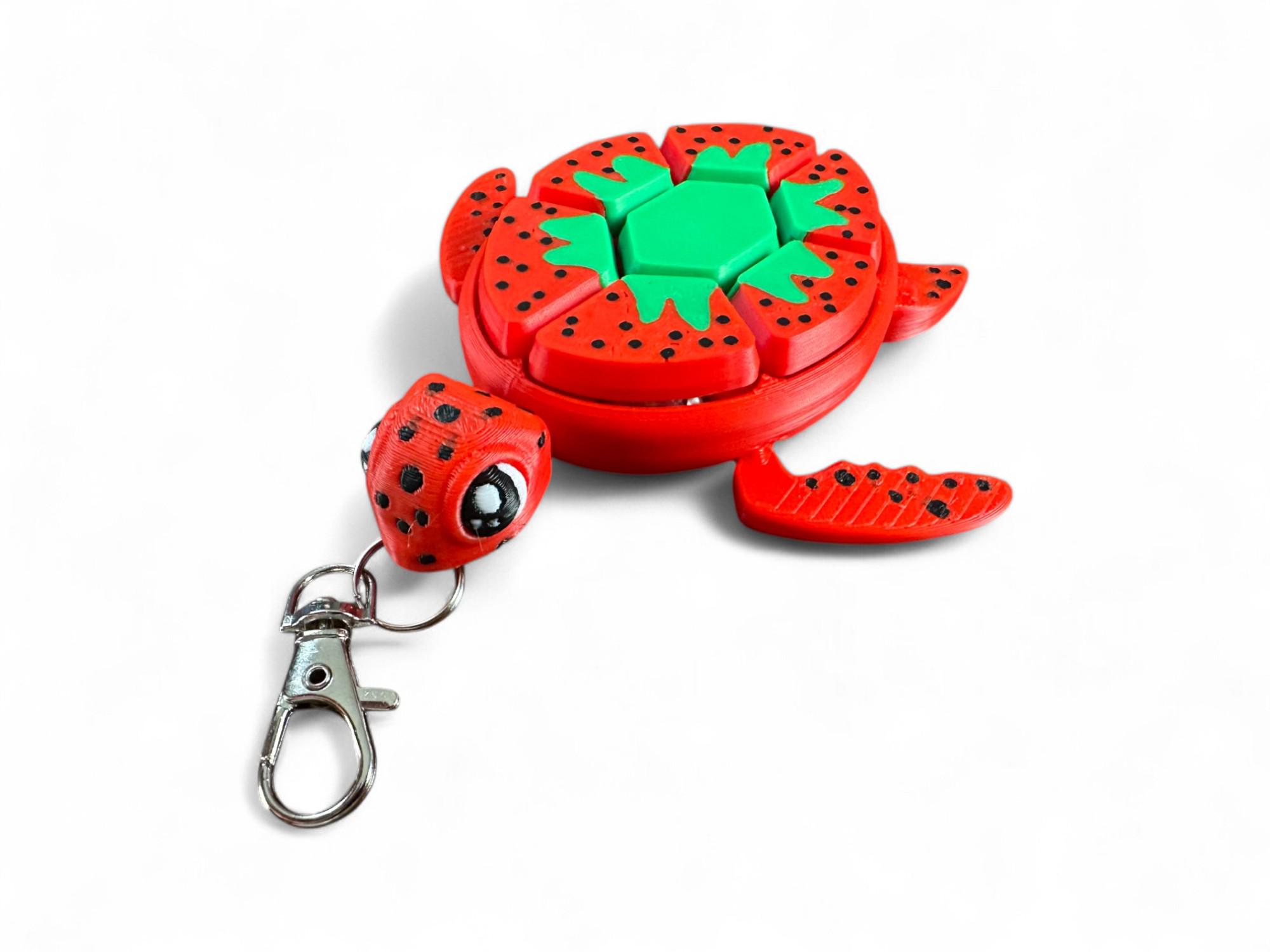 3D Printed Turtle Fidget Clicker Keychain - Desktop Fidgets - Sensory ...