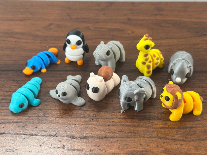 3D Printed Articulating Animal Minis: Sensory Fidget Toys - Etsy
