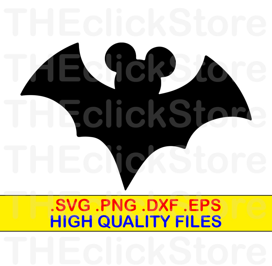 Mouse Bat SVG, Mickey Mouse Bat SVG, Halloween Kids, Disneyland Svg ...