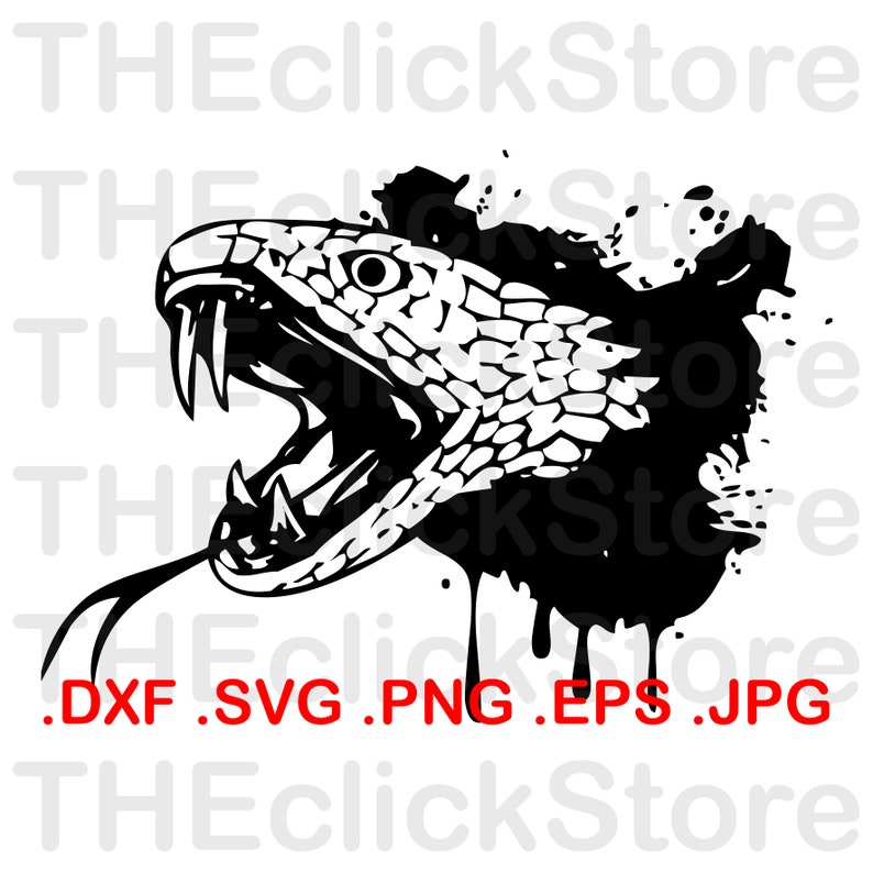 Snake Striking SVG Snake PNG Snake DXF Snake File Svg - Etsy Ireland