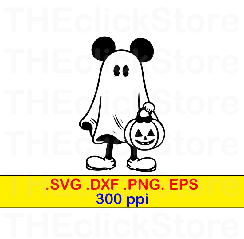 Mickey Ghost SVG, halloween niños svg, Mickey Halloween SVG, descarga ...