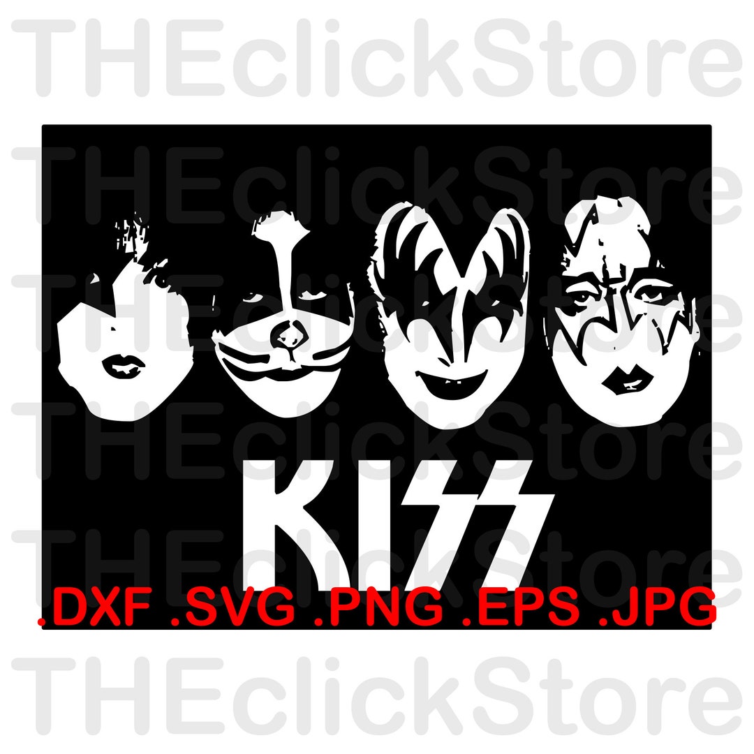 KISS SVG EPS Dxf Png Jpg-300 Ppi-clean Lines for All Projects Highest ...