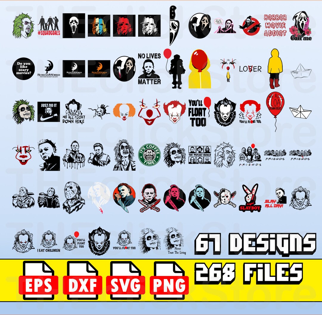 Horror SVG Bundle Halloween Horror SVG Horror Friends Svg Horror ...