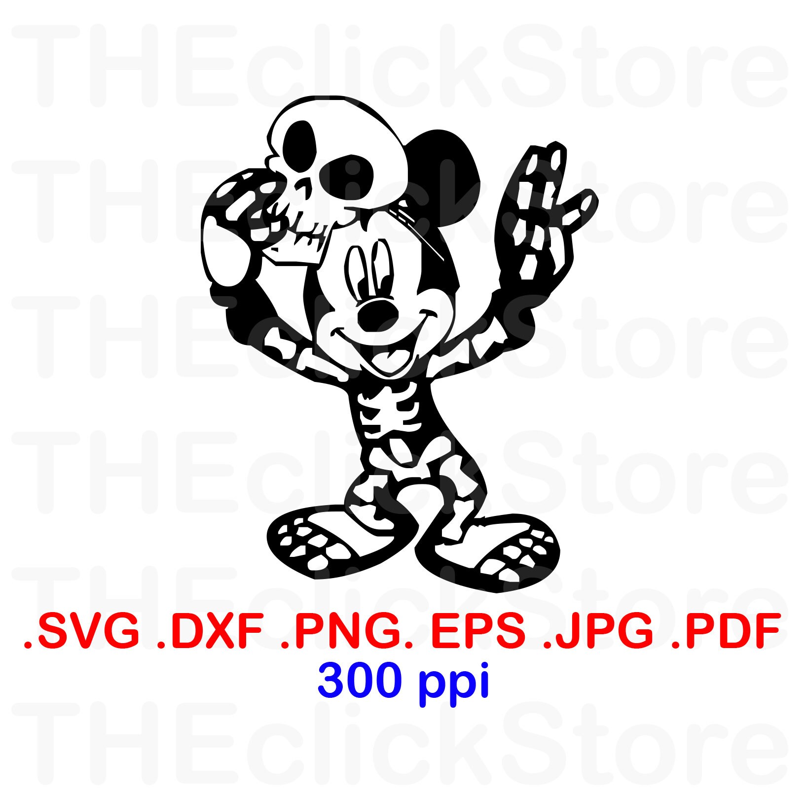 Mickey Skeleton Svg Mickey Mouse Halloween Svg Happy - Etsy