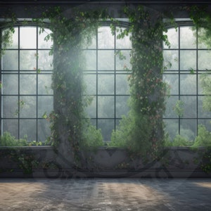 12 Digital Backdrops of Ivy Covered Window Interiors for Wedding ...