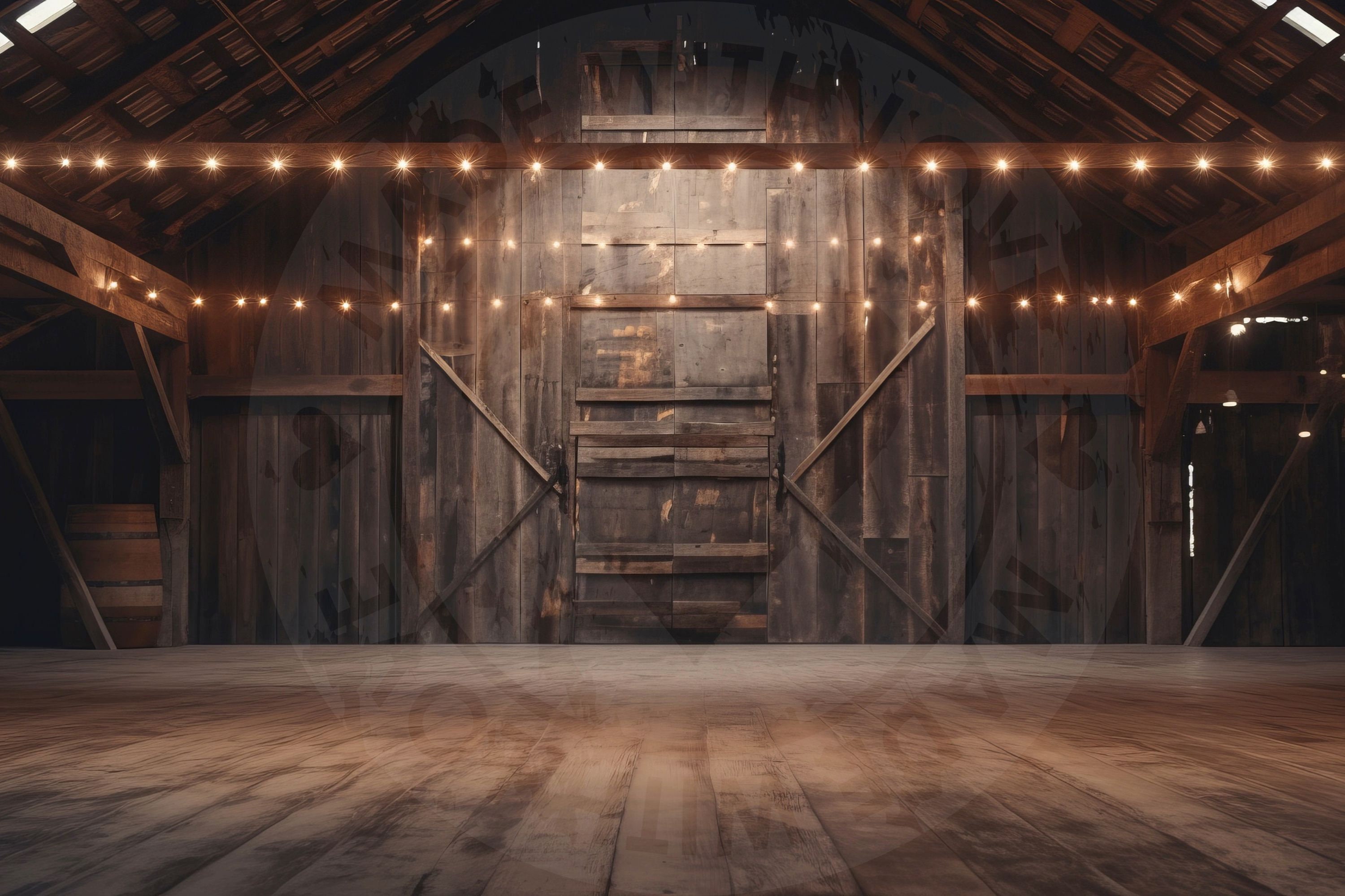 12 Digital Backdrops of Rustic Barn Interiors Volume 2 for Wedding ...