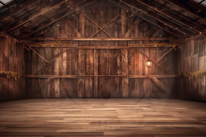12 Digital Backdrops of Rustic Barn Interiors Volume 2 for - Etsy