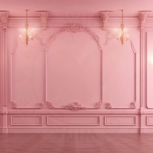 12 Digital Backdrops of Mansion Wall Interiors (color Pink) for Wedding ...