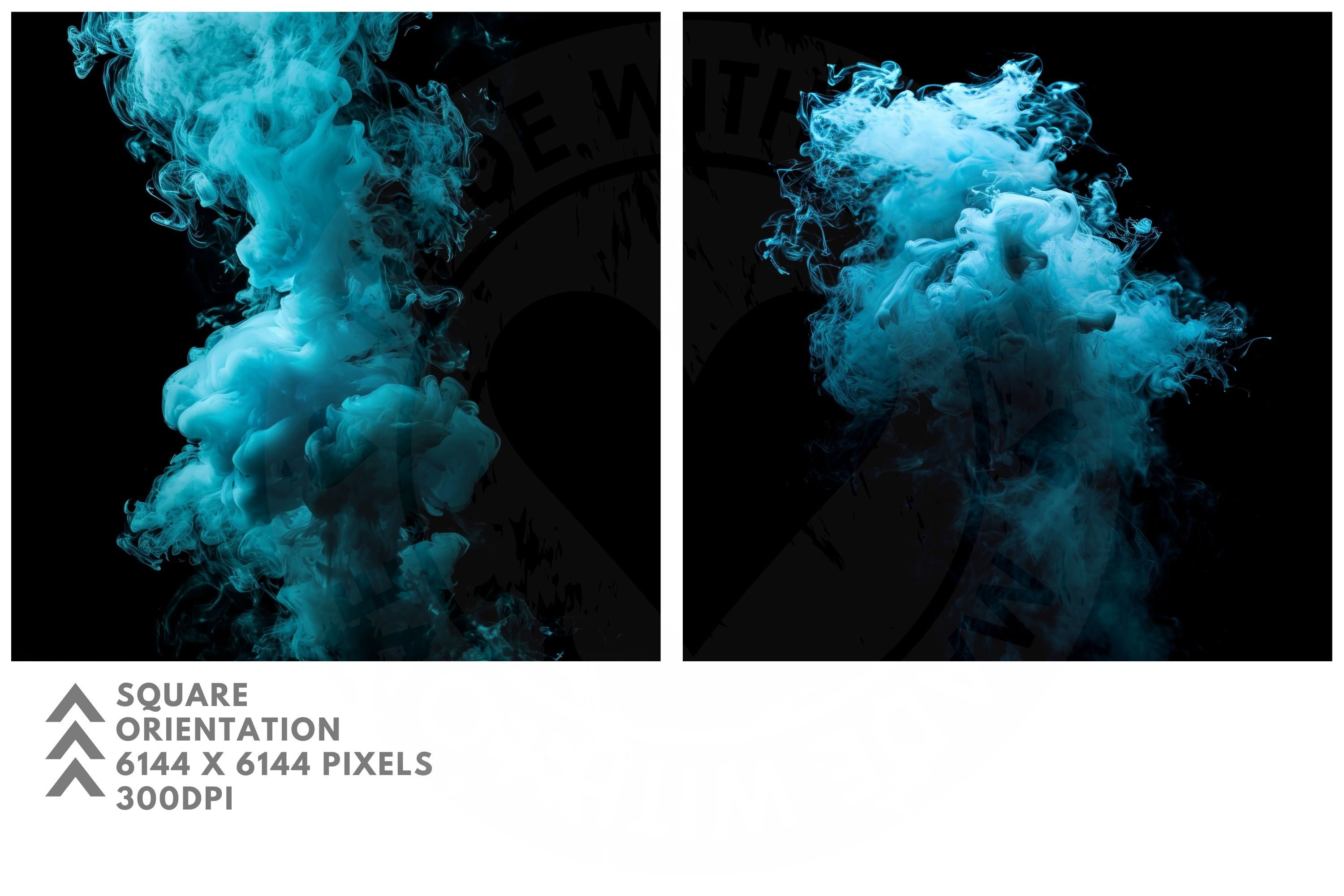 16 Digital Blue Smoke Overlay Images at 300DPI size: 6144 X 6144 for ...