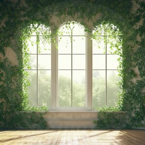 12 Digital Backdrops of Ivy Covered Window Interiors for Wedding ...