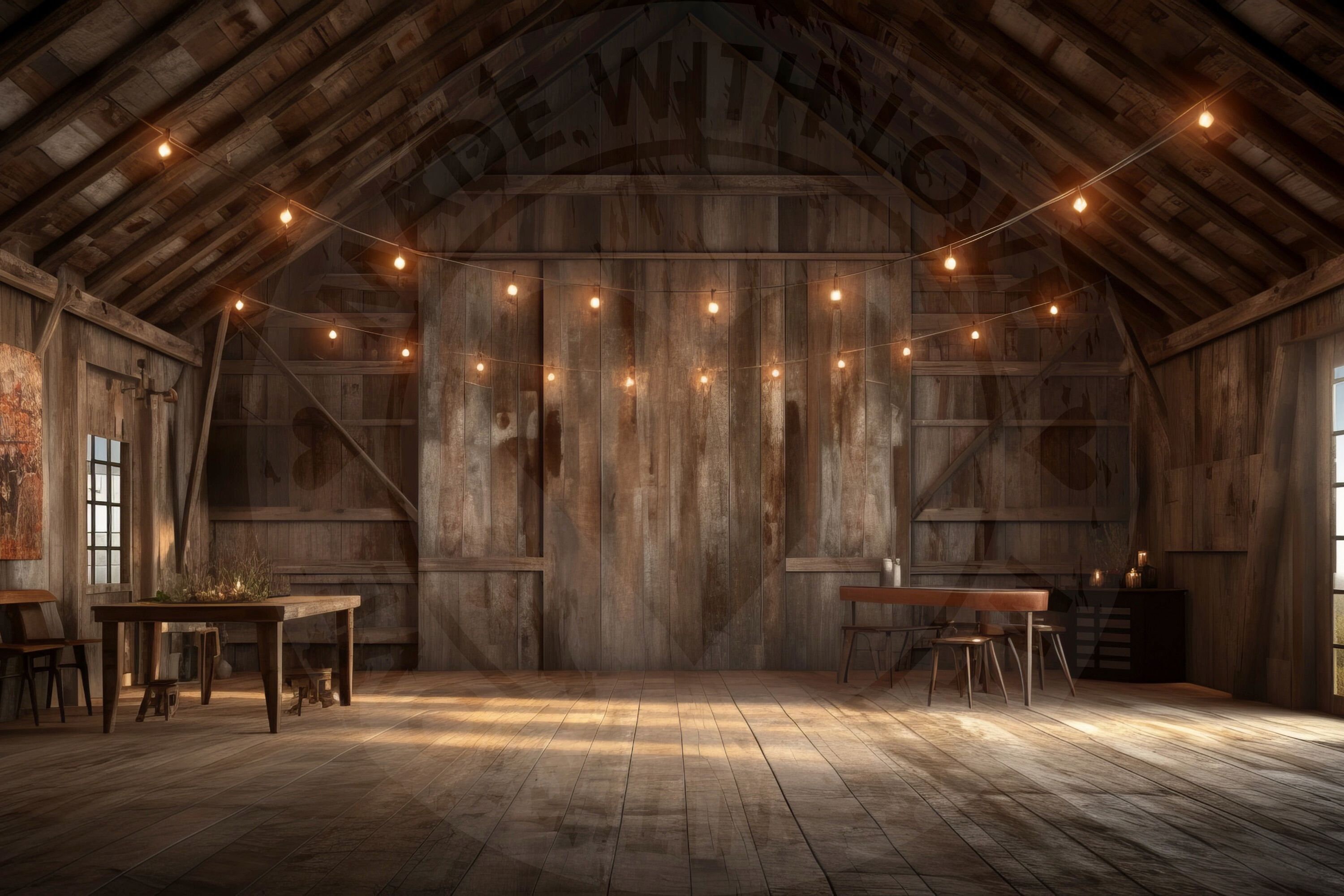 14 Digital Backdrops of Rustic Barn Interiors Volume 3 for Wedding ...