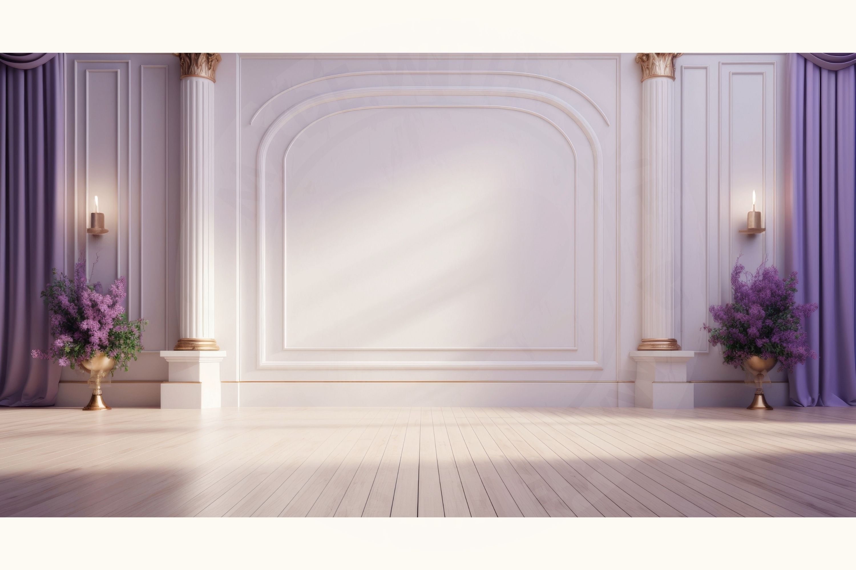 14 Digital Backdrops of Mansion Wall Interiors color Lavender for ...