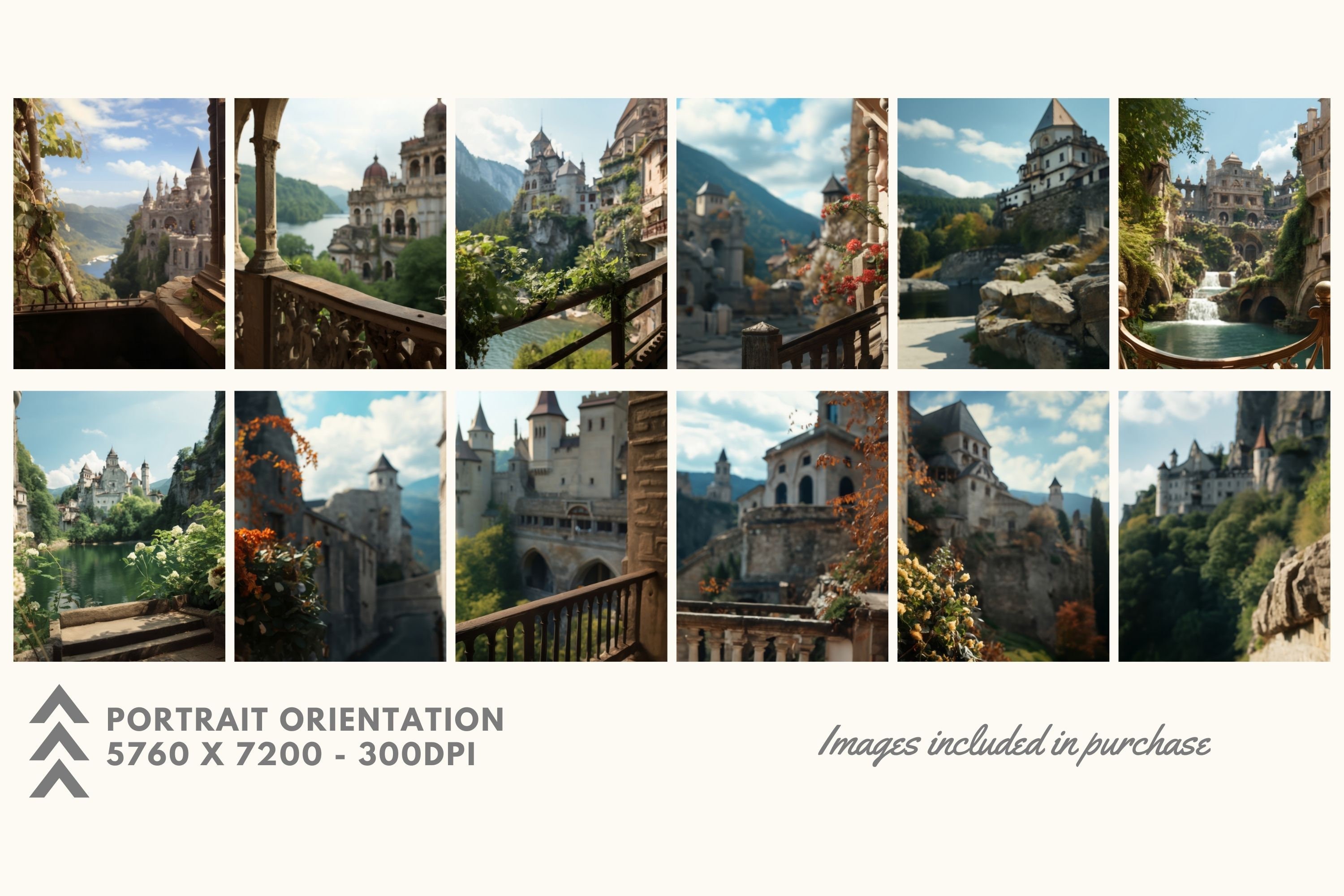 12 Castle Backdrop Renaissance Digital Images for Dance, Bridal ...